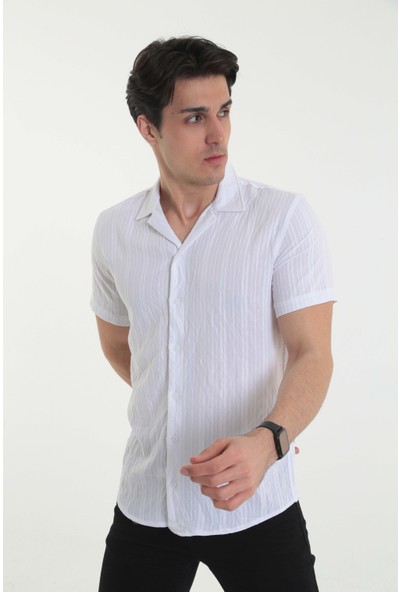 Naglita Erkek Apaş Yaka Pamuk Viskon Kısa Kollu Gömlek Naglita Erkek Apaş Yaka Pamuk Viskon Kısa Kollu Gömlek