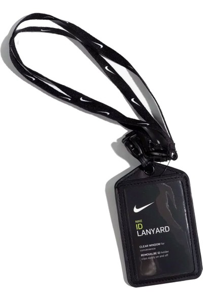 Nike Id Lanyard Yaka Kartı Kimlik Tutacağı Boyun Askısı Siyah Renk N.100.2322.091.NS