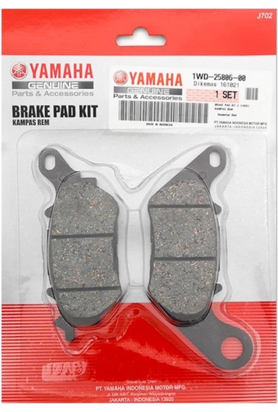 Yamaha Yzf R25 - mt 25 Arka Fren Balatası 1WD2580600 Yamaha Yzf R25 - mt 25 Arka Fren Balatası 1WD2580600