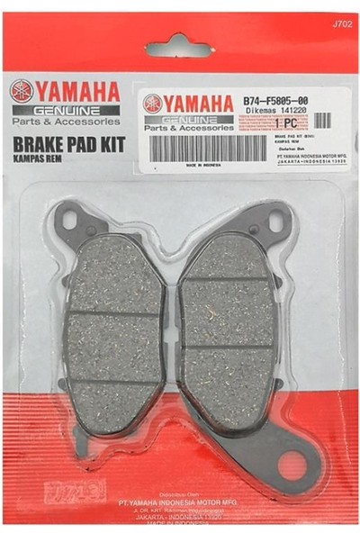 Yamaha Yeni Xmax 300 - Xmax 250 XMAX125 Ön Fren Balata B74F580500 Yamaha Yeni Xmax 300 - Xmax 250 XMAX125 Ön Fren Balata B74F580500