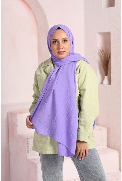 Mor Kadın Ipek Jazz Model Terletmez Iç Göstermez Ütü Gerektirmez Şal 80X218