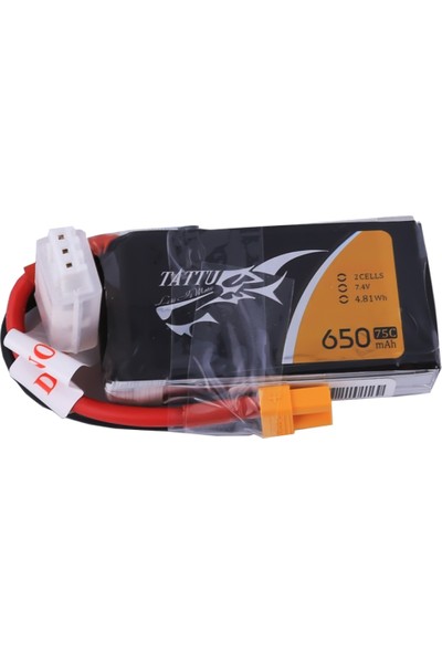 Tattu 650MAH 7.4V 75C 2S1P Lipo Batarya Tattu 650MAH 7.4V 75C 2S1P Lipo Batarya