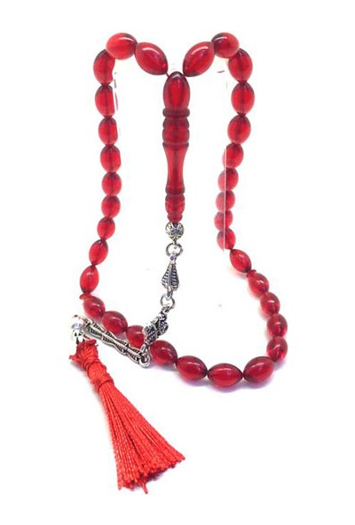 Tesbih Pasajı Kırmızı Ateş Kehribar Tesbih