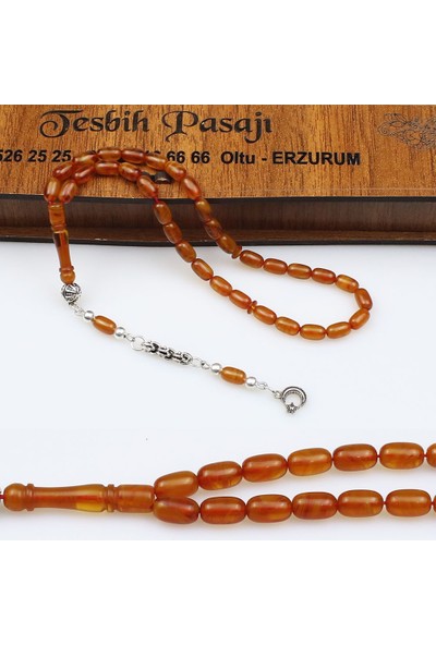 Tesbih Pasajı Bilek Boy Bal Renk Ateş Kehribar Tesbih