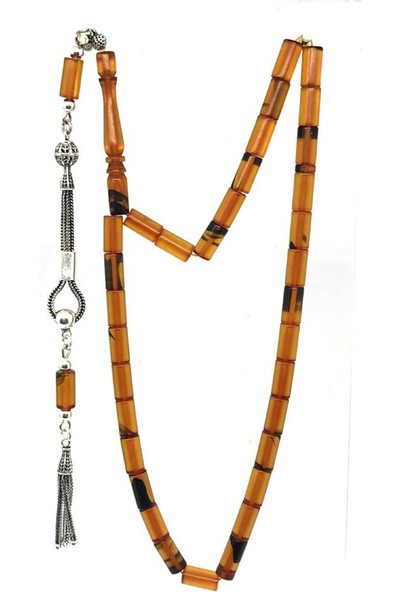 Tesbih Pasajı Açık Kahve Tonda Kesme Ateş Kehribar Tesbih