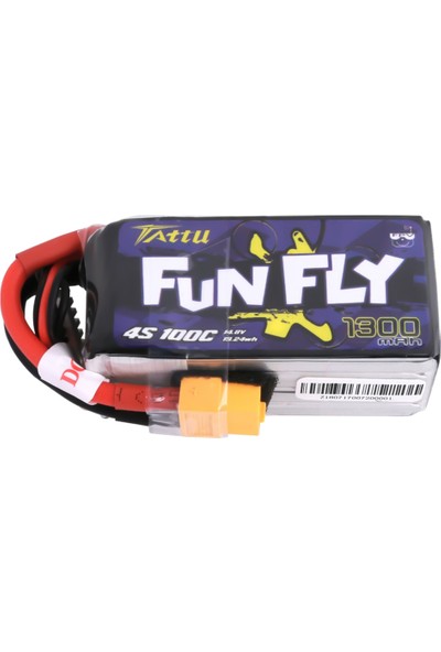 Tattu 1300MAH 14.8V 100C 4S1P Funfly Lipo Batarya Tattu 1300MAH 14.8V 100C 4S1P Funfly Lipo Batarya
