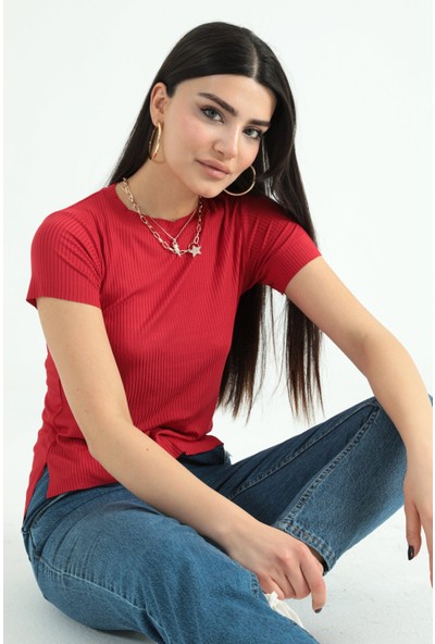 Modaplaza Kadın Bis Yaka Önü Kısa Arkası Uzun Bluz 3431 Modaplaza Kadın Bis Yaka Önü Kısa Arkası Uzun Bluz 3431