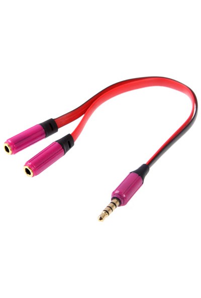 Generic Noodle Style 3.5mm Stereo Audio To 2x Splitter Adapter Magenta (Yurt Dışından) (Yurt Dışından) Generic Noodle Style 3.5mm Stereo Audio To 2x Splitter Adapter Magenta (Yurt Dışından) (Yurt Dışından)