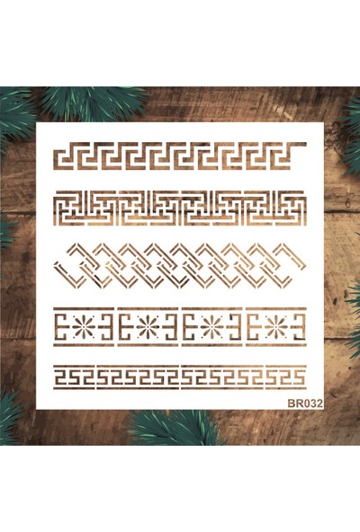 Stencil Tasarım BR032 Versace Bordür- Dekoratif Duvar, Eşya, Fayans,kumaş Boyama Şablonları 25X25 cm Stencil Tasarım BR032 Versace Bordür- Dekoratif Duvar, Eşya, Fayans,kumaş Boyama Şablonları 25X25 cm