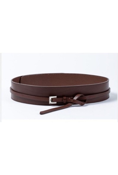 Kemerix Kadın Acı Kahve Sarmal Kemer İZ410