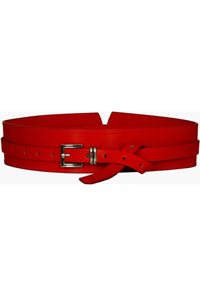 Kemerix Kadın Kırmızı Sarmal Kemer İZ410