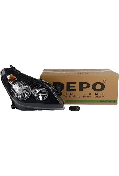 Depo Opel Astra H Far Sağ Siyah Zeminli Depo Marka