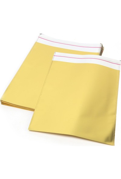 Paket Parti Ağzı Bantlı Metalize Hediye Paketi Altın 17X25 cm (50'li) Paket Parti Ağzı Bantlı Metalize Hediye Paketi Altın 17X25 cm (50'li)