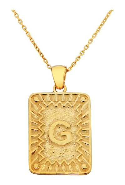 Karosh G Harfi Kalkan Kolye