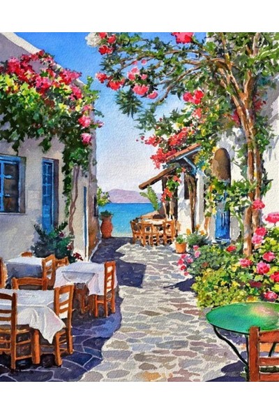 Lily Hobbyland Lilyhobbyland Sayılarla Boyama Seti Çerçevesiz Rulo 40x50 Cm Bodrum Taş Sokağı