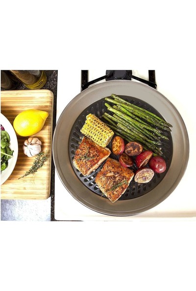 Mucize Izgara Stovetop Grill Ocak Üstü Yanmaz Yapışmaz Dumansız Grill Mucize Izgara Stovetop Grill Ocak Üstü Yanmaz Yapışmaz Dumansız Grill