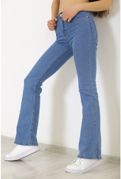 Ispanyol Paça Pantolon Mavi1 - 5802.925. Ispanyol Paça Pantolon Mavi1 - 5802.925.