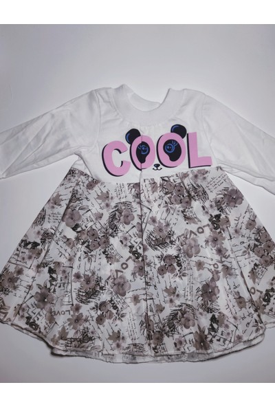 Kız Çocuk Cool Desenli Abiye