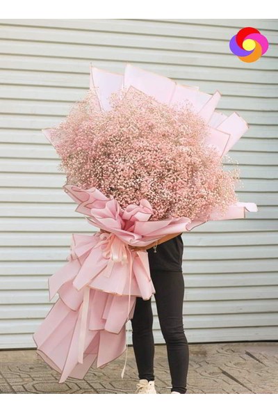 Sabri Yalçın Çiçek Tasarım Pembe Jumbo Cipsofilya Buketi