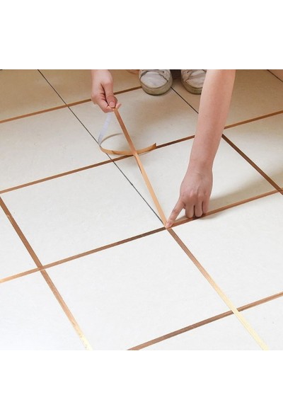 Lilibeaty 1 cm 50 Metre Gold Fayans Arası Şerit Bant Lilibeaty 1 cm 50 Metre Gold Fayans Arası Şerit Bant