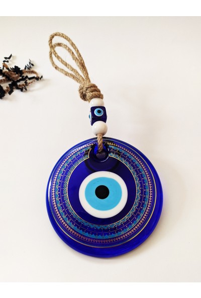 Vakida Shop Desenli, Hasır Ipli 10X10 cm Cam Nazar Boncuk Duvar Süsü Vakida Shop Desenli, Hasır Ipli 10X10 cm Cam Nazar Boncuk Duvar Süsü