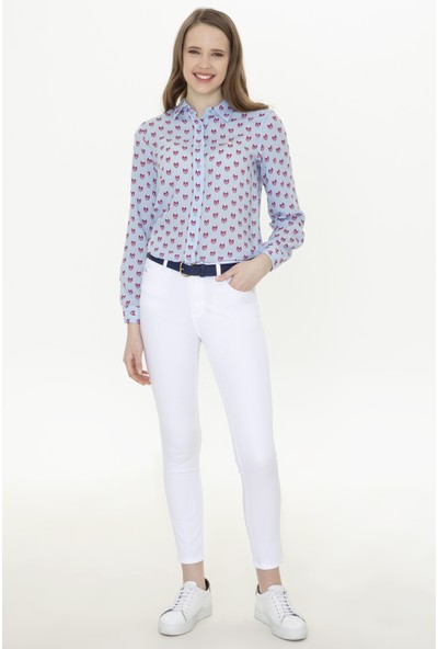 U.S. Polo Assn. Bayan Beyaz Spor Pantolon 50249844-VR013