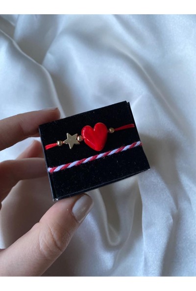 Ka Jewellery Murano Cam Kalp Bileklik ve Marteniçka Ka Jewellery Murano Cam Kalp Bileklik ve Marteniçka