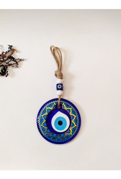 Vakida Shop Desenli, Hasır Ipli 9x9 cm Cam Nazar Boncuk Duvar Süsü Vakida Shop Desenli, Hasır Ipli 9x9 cm Cam Nazar Boncuk Duvar Süsü