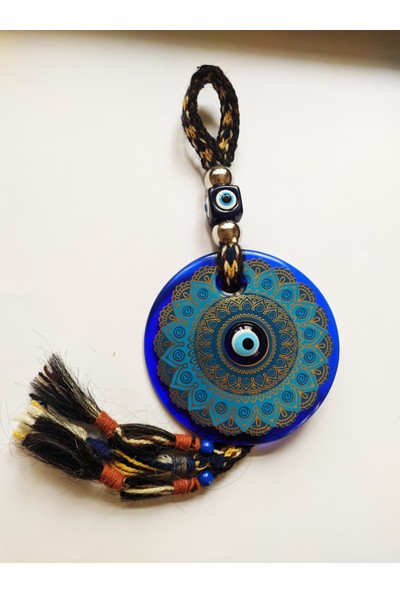 Vakida Shop Desenli, Keçe Ipli 13X13 cm Cam Nazar Boncuk Duvar Süsü Vakida Shop Desenli, Keçe Ipli 13X13 cm Cam Nazar Boncuk Duvar Süsü