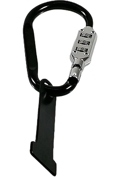 Stshop Siyah Motorcross Scooter Anti-Hırsızlık Açık Yüz Kask Kilidi Raptiye + T-Bar (Yurt Dışından)