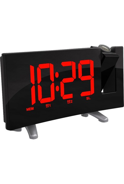 USB Snooze Çalar Saat Oto Arka Işık Duvar Projektör Saati Fm Radyo Kırmızı LED ile USB Snooze Çalar Saat Oto Arka Işık Duvar Projektör Saati Fm Radyo Kırmızı LED ile