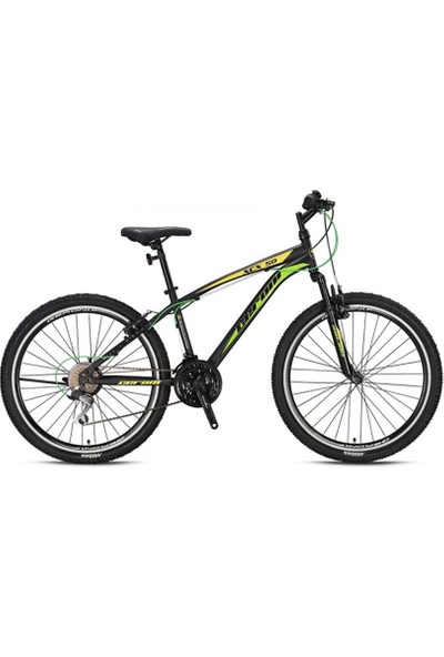Geroni Xcx 50 - 24'' Mtb - 12' - 21 Vites - V.b. - Mat Siyah-Yeşil/açık Sarı Geroni Xcx 50 - 24'' Mtb - 12' - 21 Vites - V.b. - Mat Siyah-Yeşil/açık Sarı