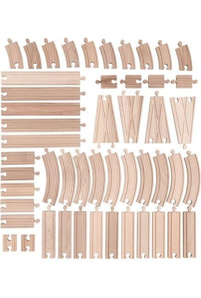 Tren Rayı Huş 50 Parça Meridyendukkan Masif Kayın Ağacı Ikea