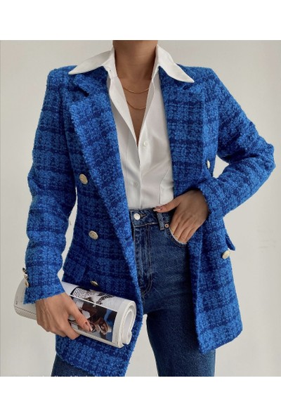 Melek Yıldırım Tüvit Blazer Ceket