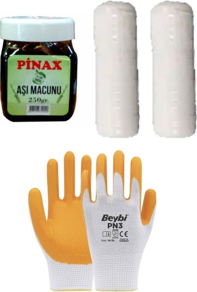 İlhan Usta Aşı Macunu 250 Gr.+2 Adet Aşı Bandı+ 1 Çift Eldiven (4'lü Set)