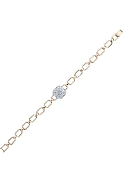 SembolGold 0.61 Karat Pırlanta Baget Bileklik