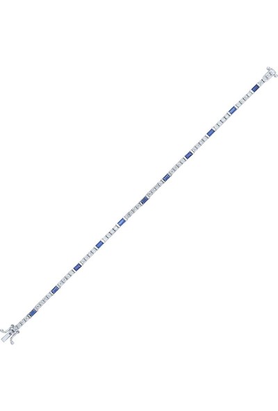 SembolGold 3.11 Karat Pırlanta Safir Bileklik