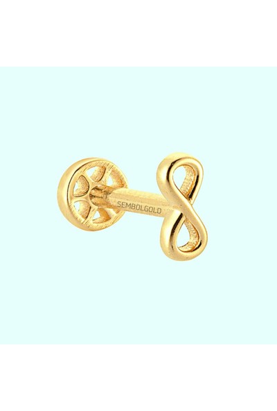 SembolGold Altın Sonsuzluk Tragus Piercing 14 Ayar SembolGold Altın Sonsuzluk Tragus Piercing 14 Ayar