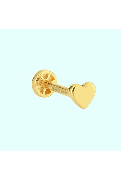 SembolGold Altın Kalp Tragus Piercing 14 Ayar SembolGold Altın Kalp Tragus Piercing 14 Ayar