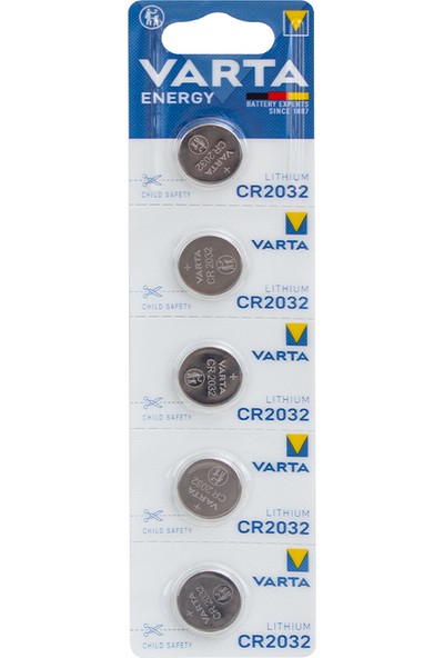 Varta CR2032 3V Lityum Pil 5'li Varta CR2032 3V Lityum Pil 5'li