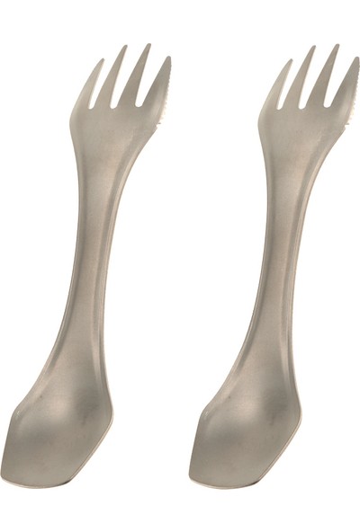 Lixada% 100 Titanyum Açık Kamp Piknik Kaşığı Çatal