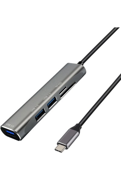T325 5 In 1 Hub Tip-C Usb3.0 * 3 + Tf Kart Okuyucu