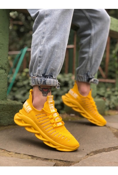 ER0602 Phantom Kalın Taban Tarz Sneakers Sarı Erkek Spor Ayakkabısı