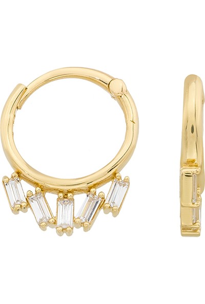 Narla Jewellery 8 Ayar Beştaş Küpe