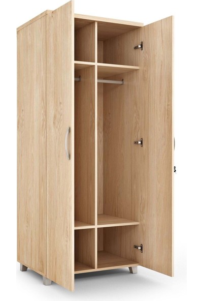 Uzay Ofis Plus Çift Kişilik Elbise Dolabı-01-Sofia- 190cm