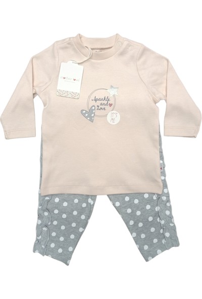 Mother Love Puanlı Fırfır 6 - 9 Ay 2'li Bebek Pijama Takım