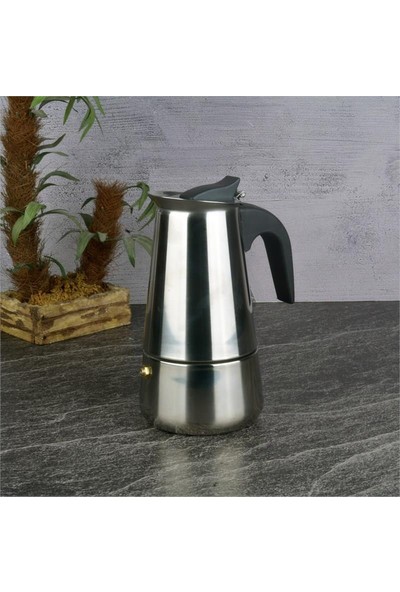 Tohana Moka Cezve Çelik 4 Fincanlık THN-75391