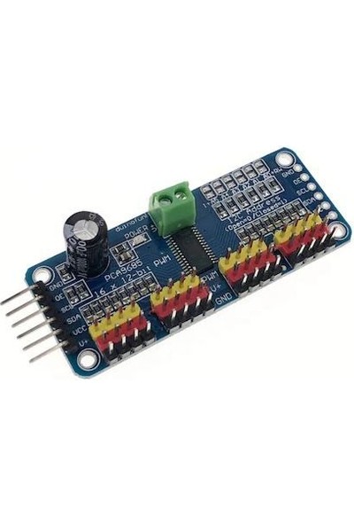 Feriot PCA9685 16 Kanal 12 Bit Pwm - Servo Motor Sürücü Devresi I2C Modülü Feriot PCA9685 16 Kanal 12 Bit Pwm - Servo Motor Sürücü Devresi I2C Modülü