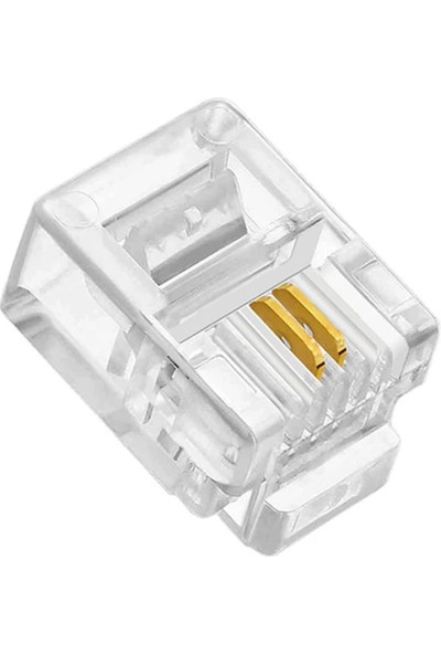 Aogo 100 Adet Rj 11 2 Pin Jak 6P2C Telefon Kablosu Için Konnektör 100 Lü Cat3 Plug RJ11 Aogo 100 Adet Rj 11 2 Pin Jak 6P2C Telefon Kablosu Için Konnektör 100 Lü Cat3 Plug RJ11