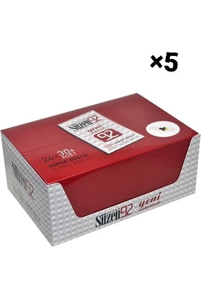 Süzen 92 Sigara Filtresi Ağzılık 30*24 Lü 5 Paket Süzen 92 Sigara Filtresi Ağzılık 30*24 Lü 5 Paket